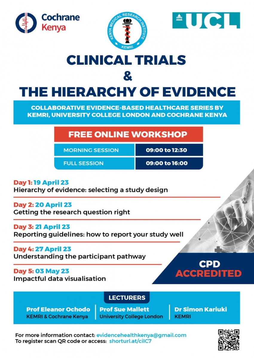 Clinical Trials and the Hierarchy of Evidence | Cochrane Kenya